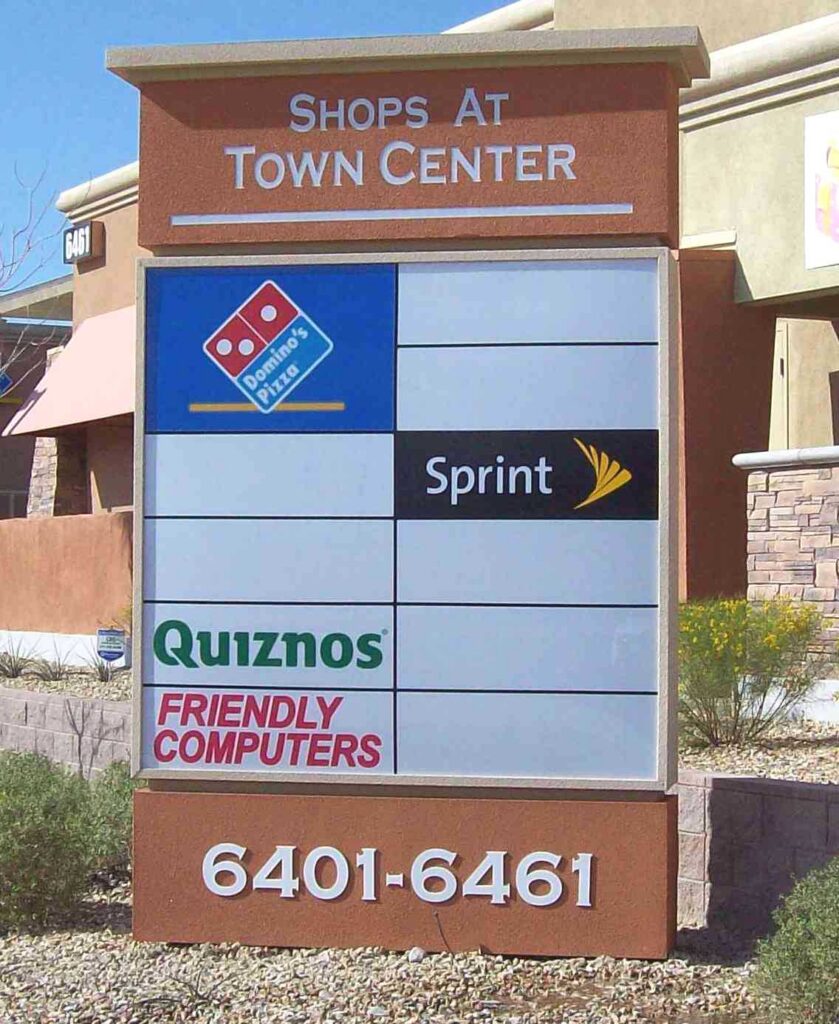 Which Comes First, The Logo or Company Name on a Pylon Sign Panel?